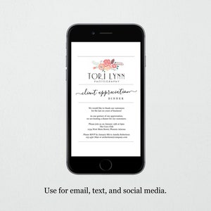 Simple Client Appreciation Dinner Invitation Template, Add Logo ...