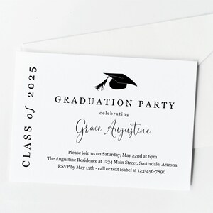 Graduation Party Invitation Insert Template, Printable 5x7 2025 Grad ...