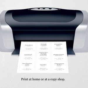 Coffee Syrup Label Template Printable Homemade Gift Sticker ...