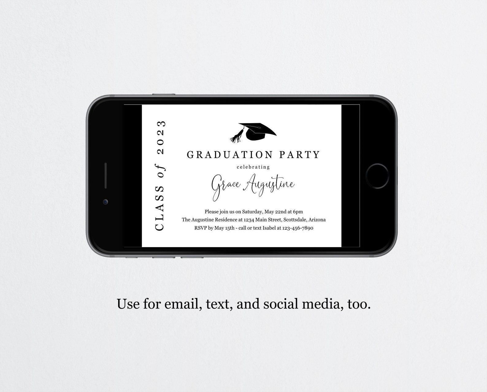 Graduation Party Invitation Insert Template Printable - Etsy