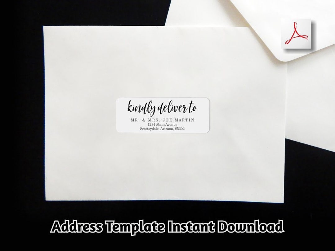 Address Label Template - Printable Envelope Label, Avery 1 X 2-5/8 ...