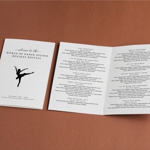 Dance Recital Program Template, Printable Pamphlet, Editable Word Doc ...