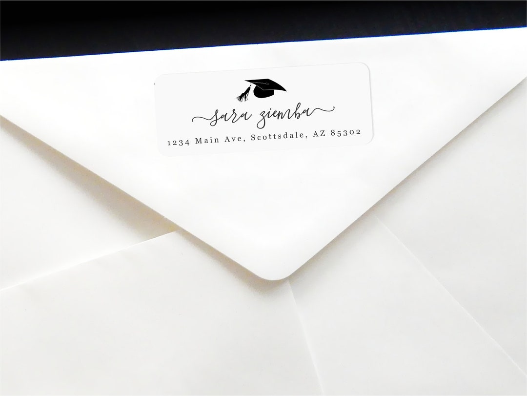 Graduation Return Address Label Template, Printable Class of 2025 ...