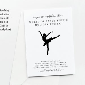 Dance Recital Program Template, Printable Pamphlet, Editable Word Doc ...