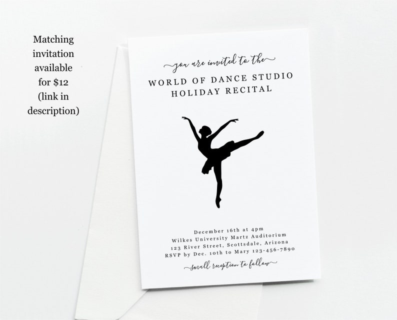 Dance Recital Program Template, Printable Pamphlet, Editable Word Doc ...