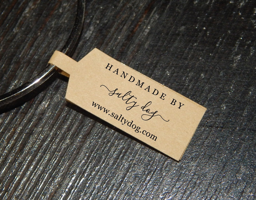 Jewelry Tags - Set of 36 .5" X 1.375" Brown Kraft Personalized Handmade ...