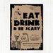 Printable Eat Drink & Be Scary Halloween Party Invitation - Etsy