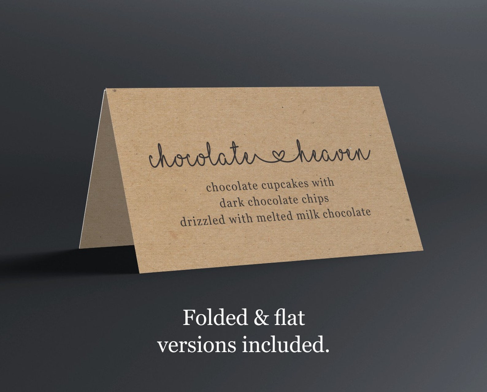 Buffet Card Template Tent/folded & Flat Printable Food - Etsy
