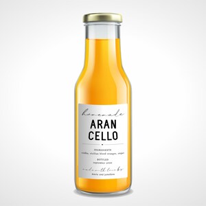Homemade Arancello Bottle Label Template Printable Arancello Gift ...