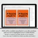 Prison Invitation- Birthday Party, Escape Room, Baby Shower, Get Out of ...