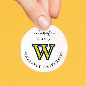 Printable Graduation Sticker Template, Favor Stickers W High School ...