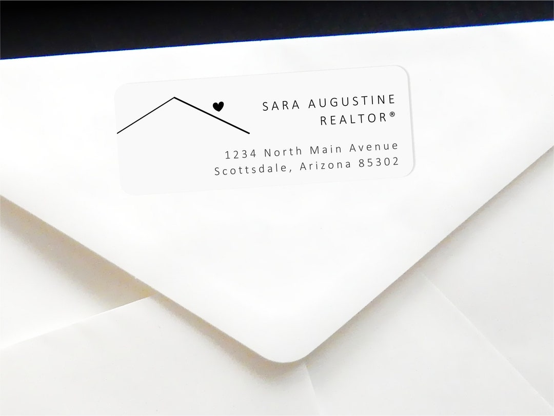 Realtor Return Address Label Template, Printable Real Estate Agent ...