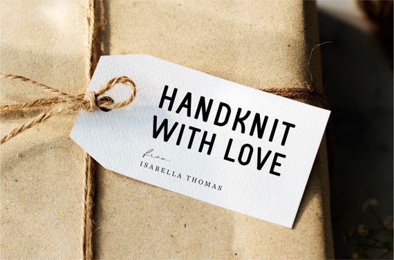 Handmade Knit Gift Tag Template