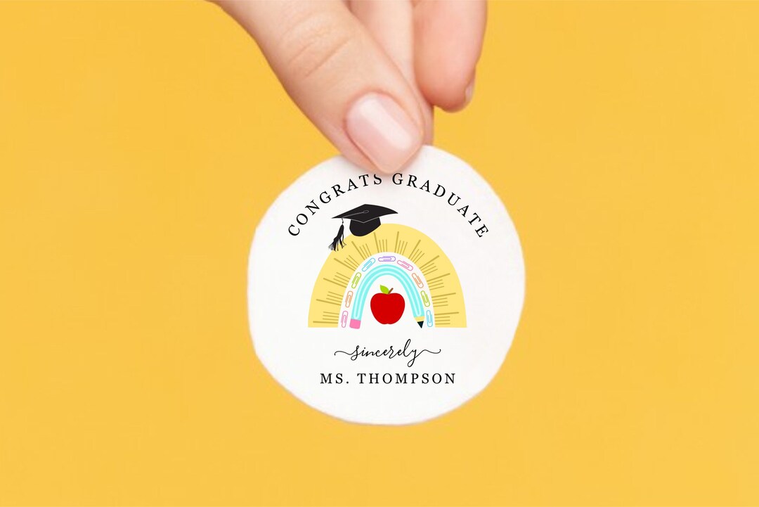 Printable Preschool / Kindergarten Graduation Favor Sticker Template ...