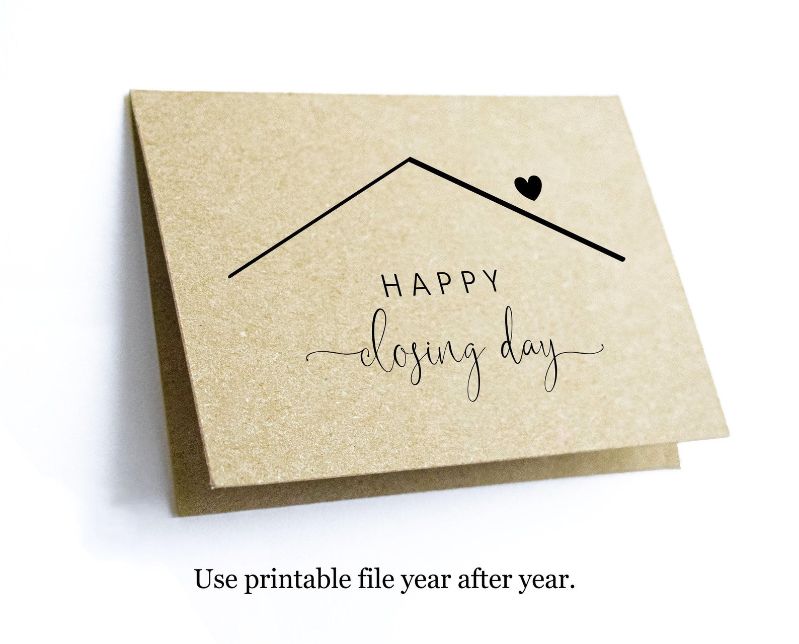 Printable Happy Closing Day Card Template Blank Folded - Etsy