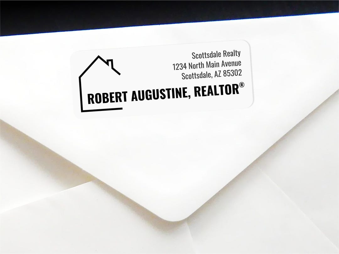 Realtor Return Address Label Template, Printable Real Estate Agent ...