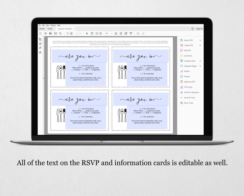 Funny Wedding Invitation Template Free Cake Fun Printable - Etsy