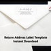 Funeral Return Address Label Template, From the Family of Printable ...
