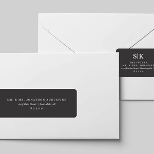Printable Black Address Template for Envelope Wraparound Labels - Avery ...