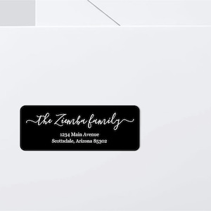 Black Address Label Template - Printable Envelope Label, Avery 1 X 2-5/ ...