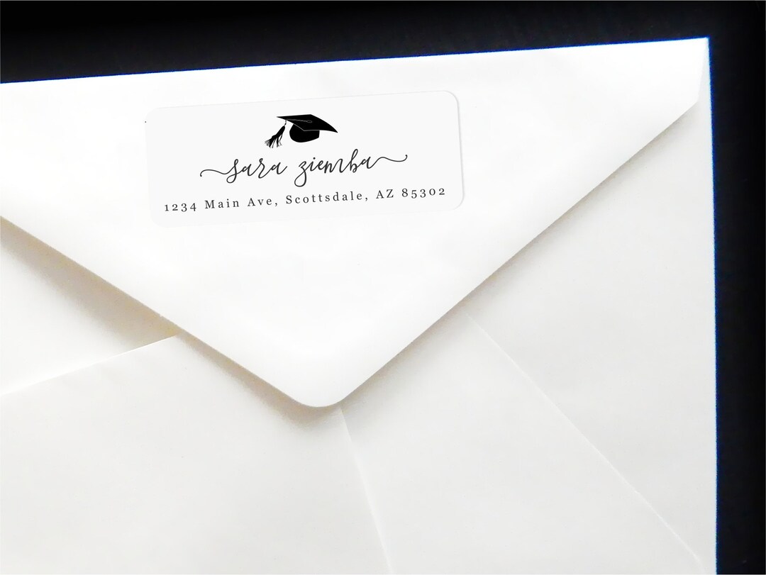 Graduation Return Address Label Template Printable Class of - Etsy
