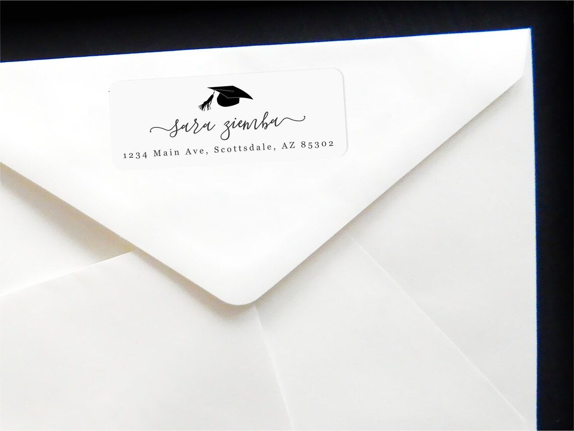 Graduation Return Address Label Template Printable Class of - Etsy