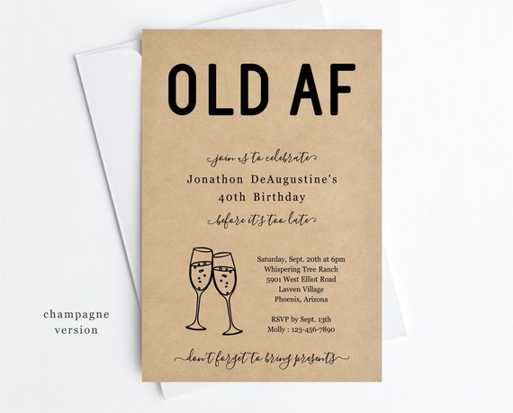 Adult Birthday Party Invitation Wording