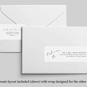 Wraparound Labels Address Template for Envelopes, Printable on Avery ...