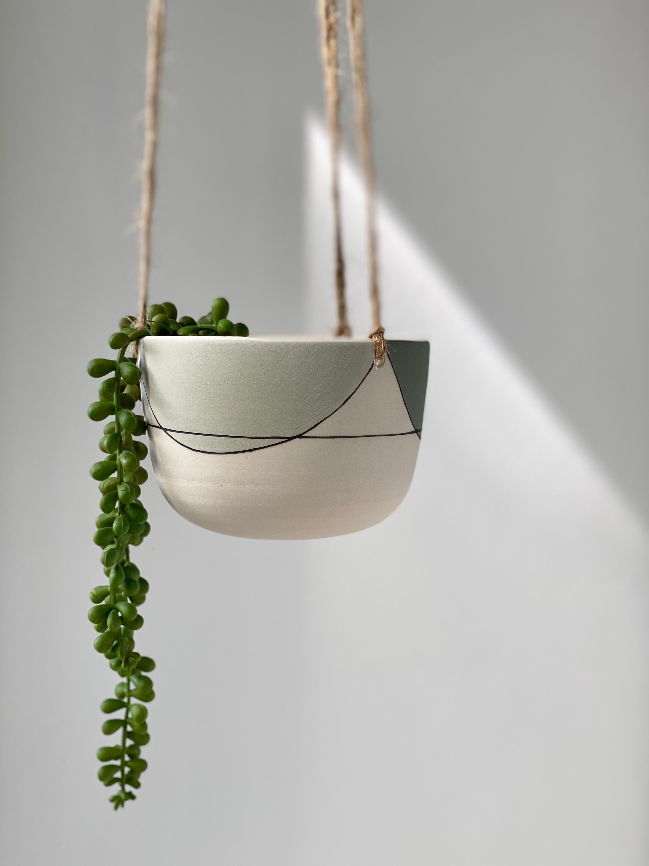 Handmade Ceramic Hanging Planter Pottery Hanging Plant Pot | Etsy