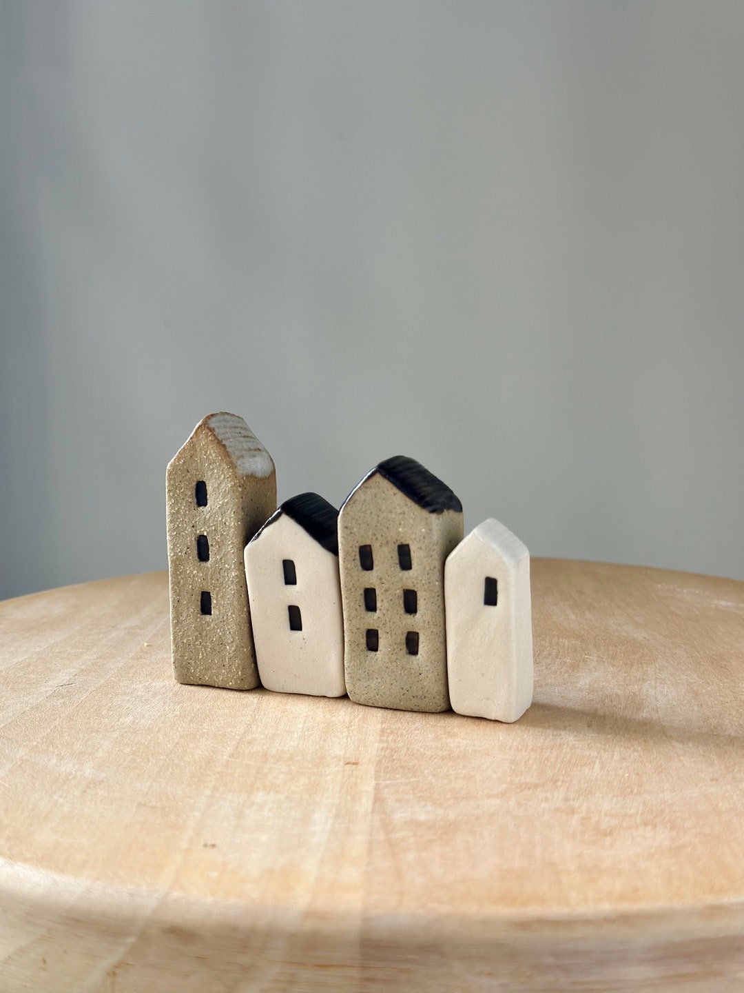 Miniature Houses Set of 4 Ceramics Mini Houses Pottery - Etsy