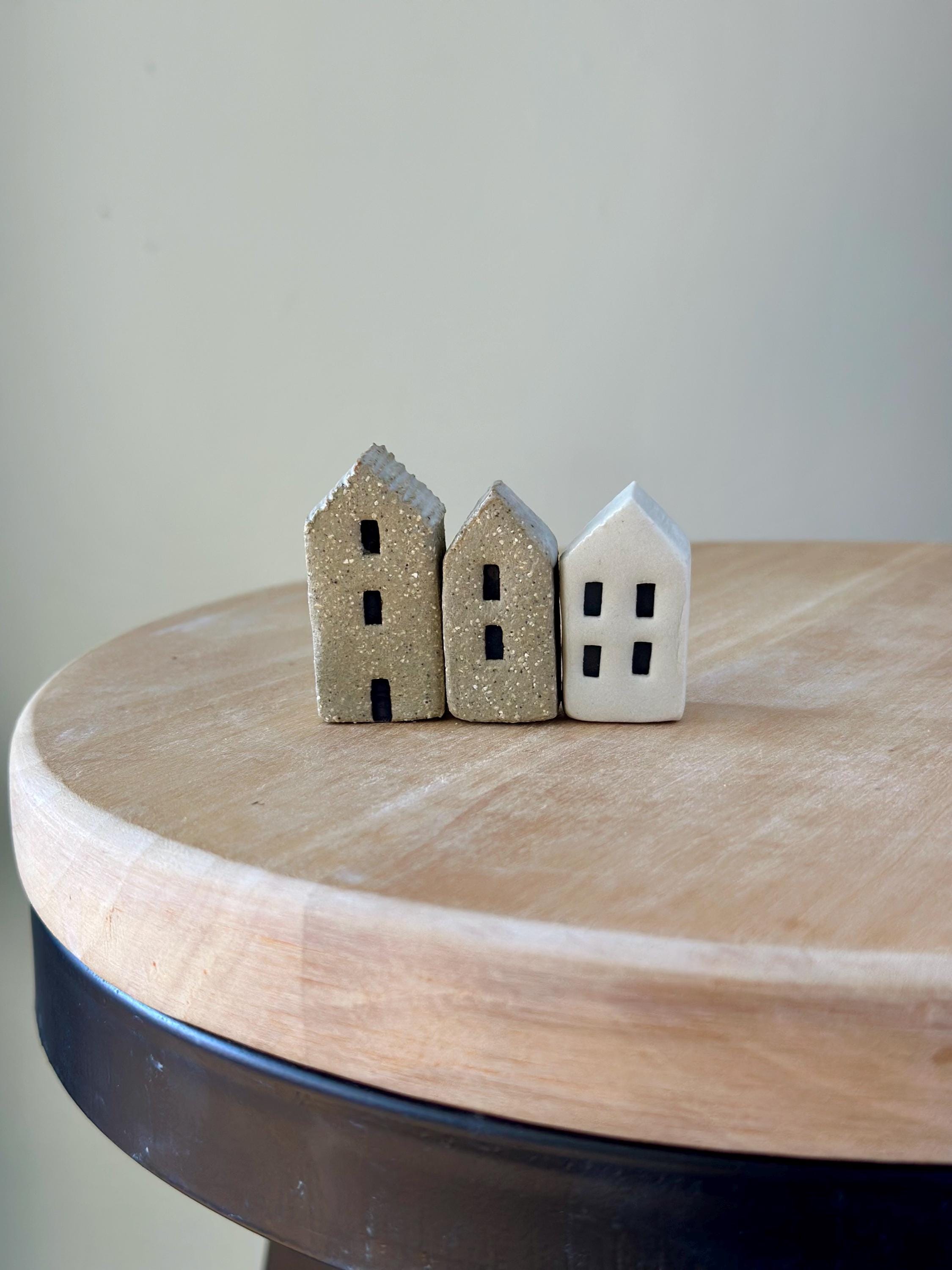 Handmade Ceramic Miniature Houses, Set of 3 Pottery Houses - Etsy Australia