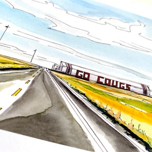 GO COUGS Barn Print - Etsy