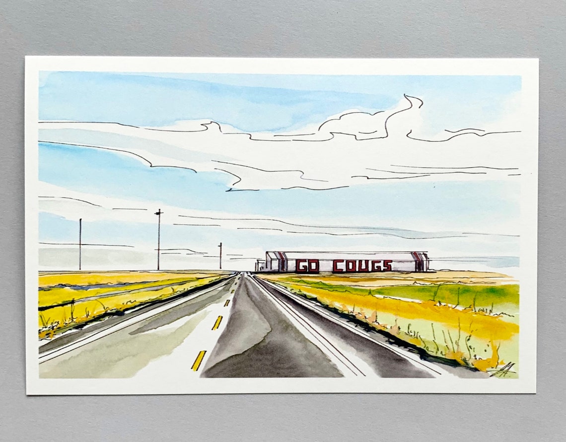 GO COUGS Barn Print | Etsy