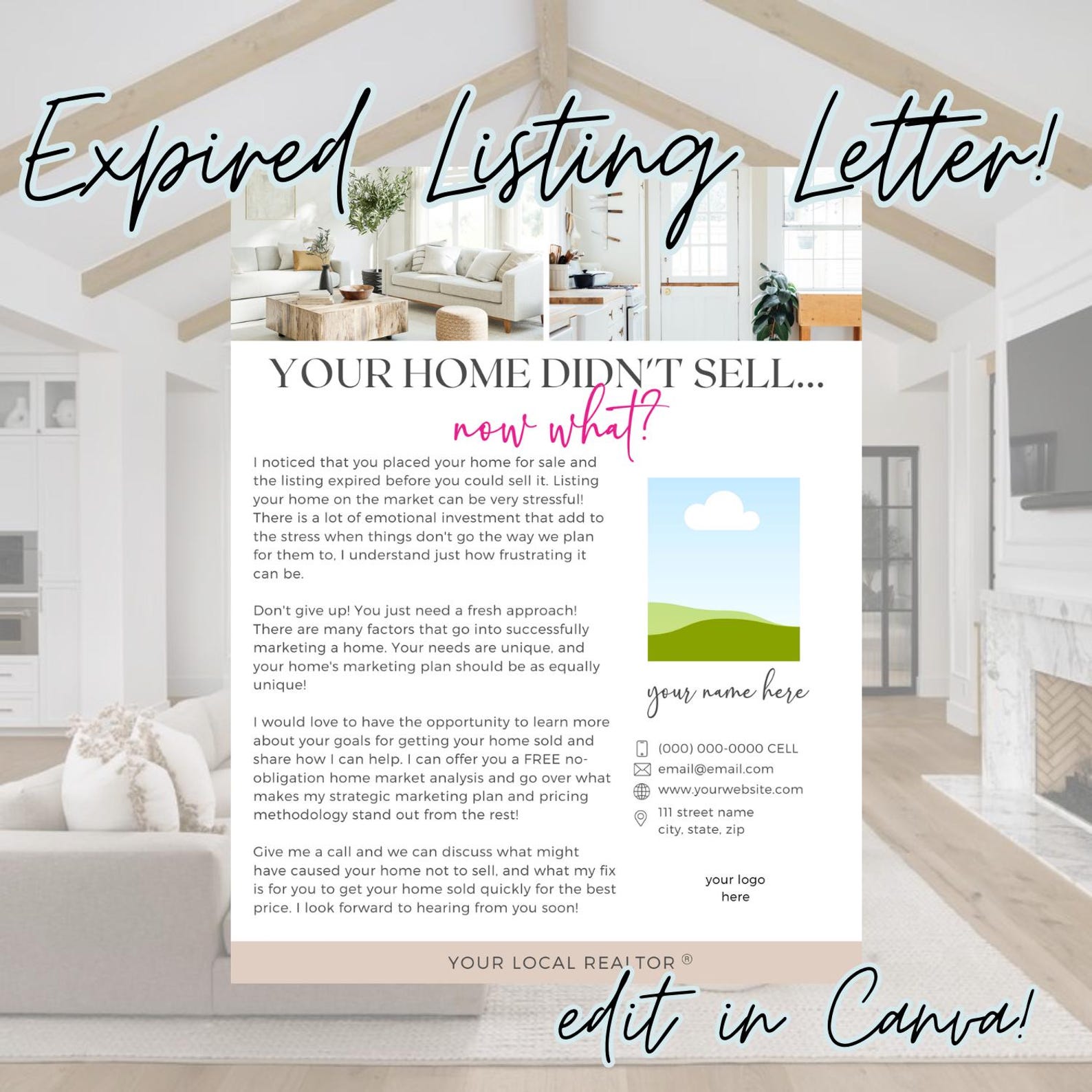 Real Estate Expired Listing Letter - Etsy