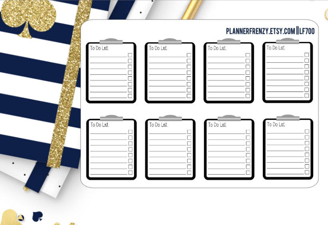 8 Neutral to Do List Clipboard Planner Stickers - Etsy