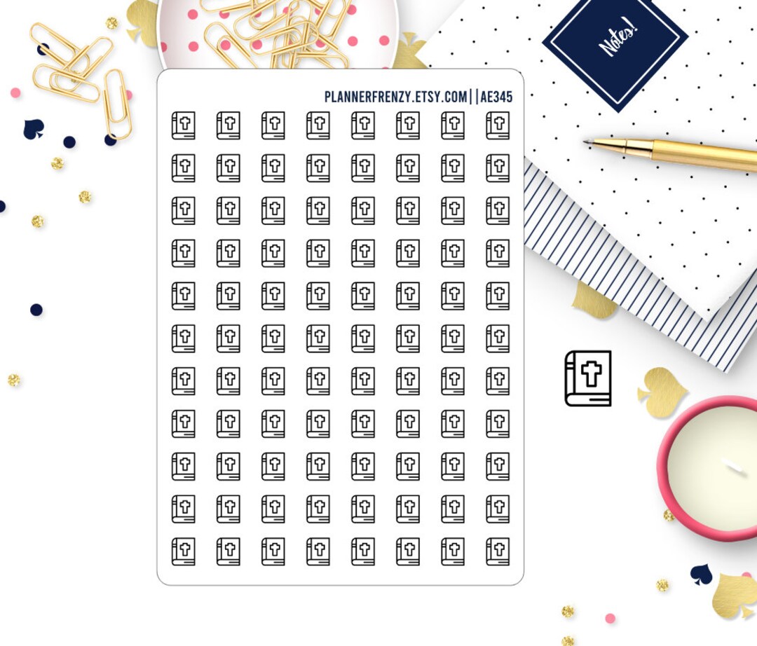 88 CLEAR or White Paper Mini Bibles Planner Stickers AE345 - Etsy