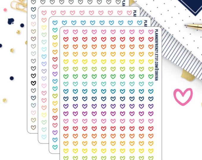 180 Individual Heart Planner Stickers Choose Your Sheet - Etsy