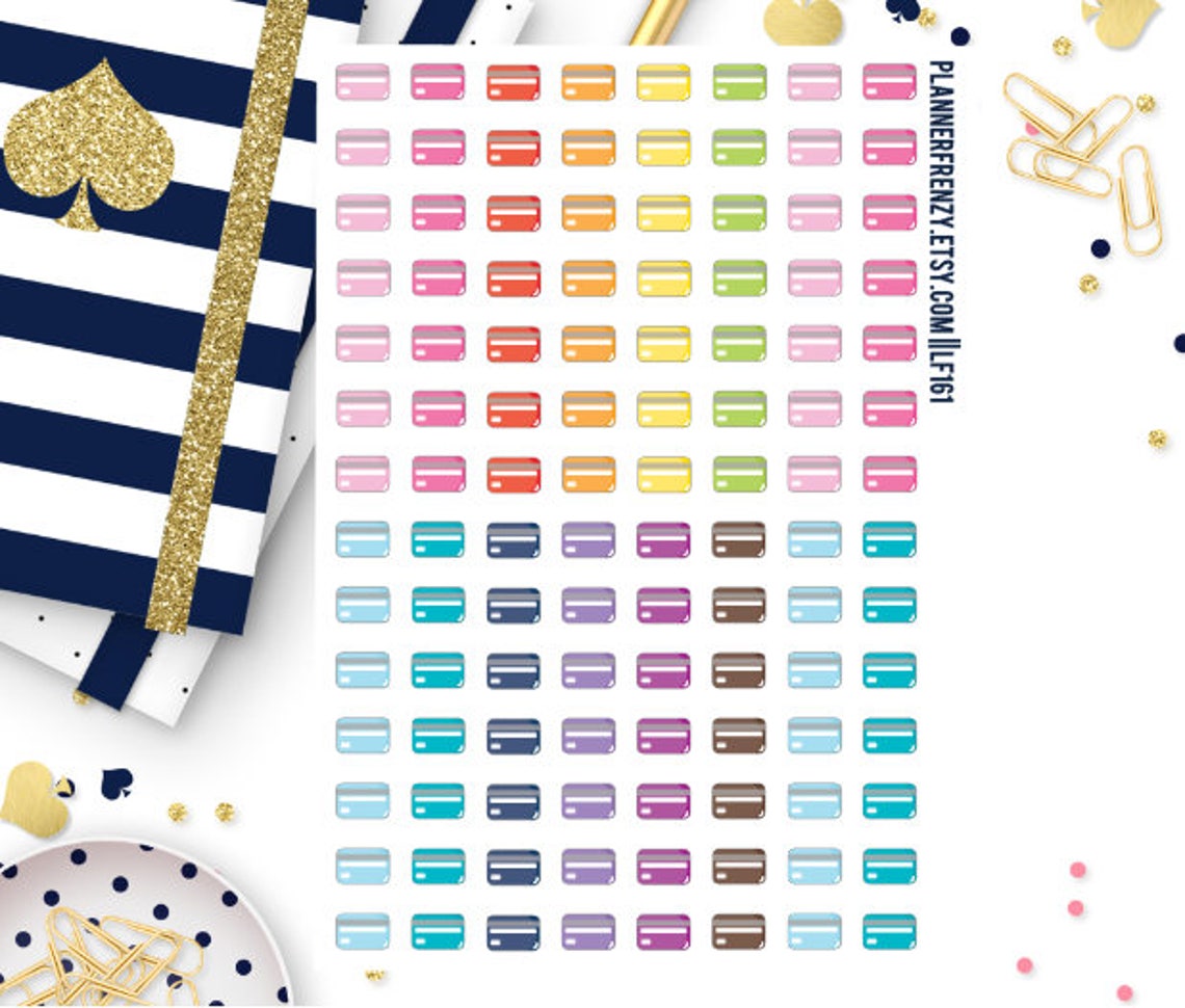 112 Mini Credit Card Planner Stickers LF161 | Etsy