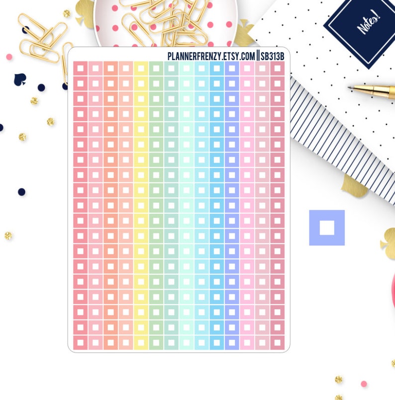 266 Mini Checklist Square Planner Stickers Choose Your - Etsy