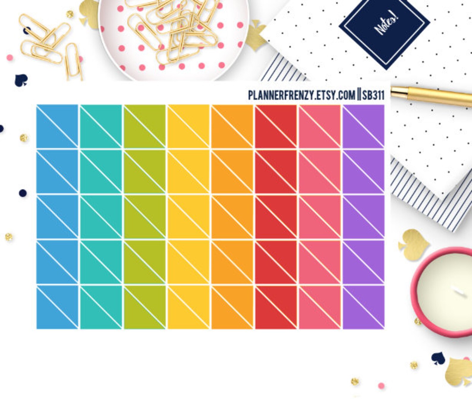 80 Corner Planner Stickers SB311 - Etsy