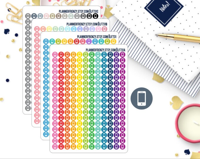 204 Tiny Cell Phone Icon Planner Stickers Choose Your Sheet - Etsy