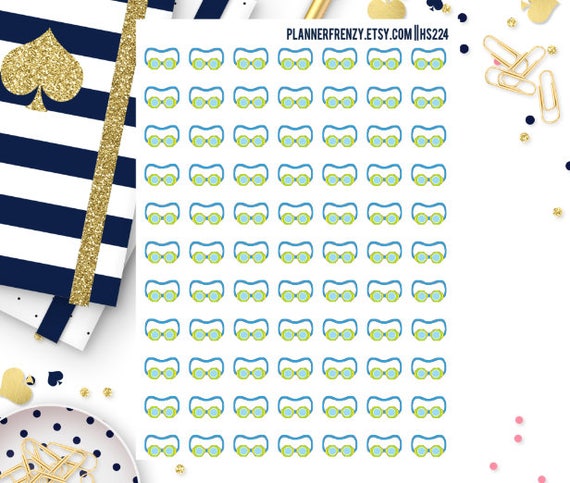 77 Swimming Goggle Planner Stickers HS224 - Etsy