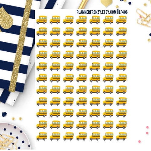 1167school Bus Planner Stickers. - Etsy