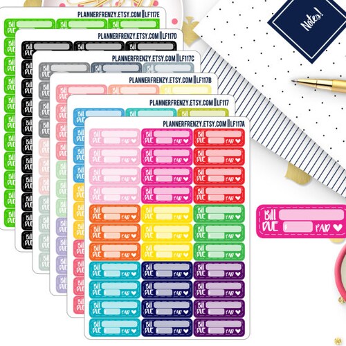 Full Color Coding Budget Label Planner Stickers for Erin | Etsy