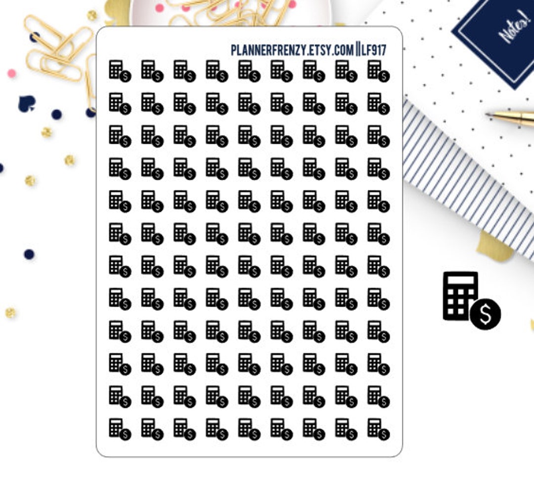 108 CLEAR or WHITE Mini Budgeting / Calculator / Finance - Etsy