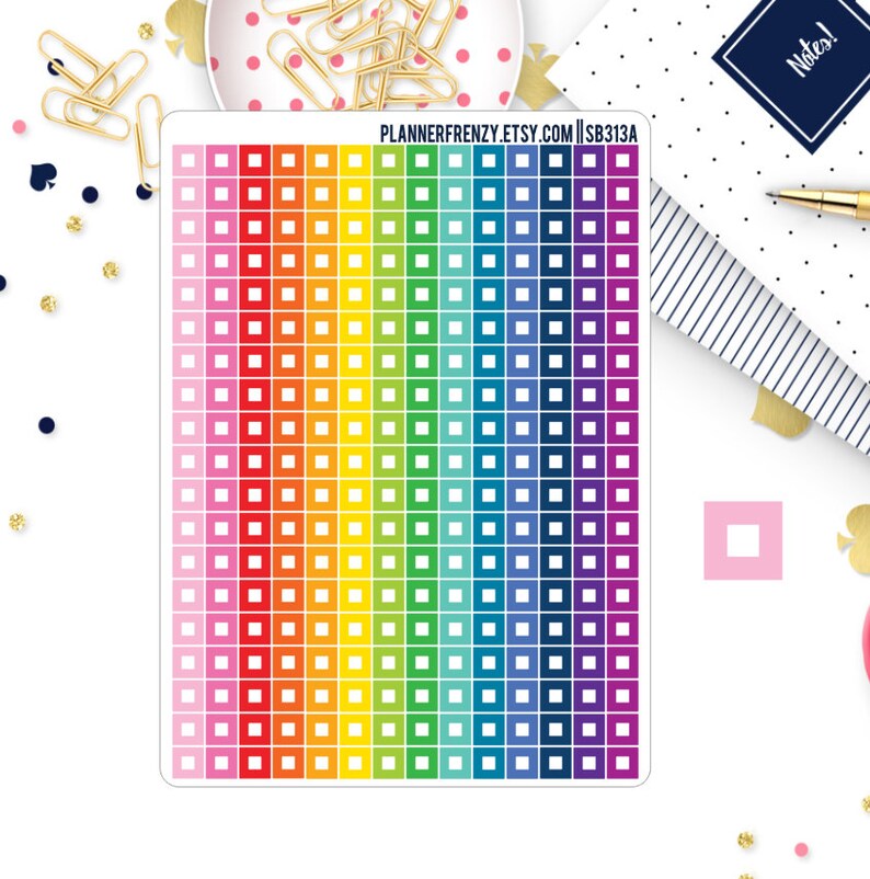 266 Mini Checklist Square Planner Stickers Choose Your - Etsy