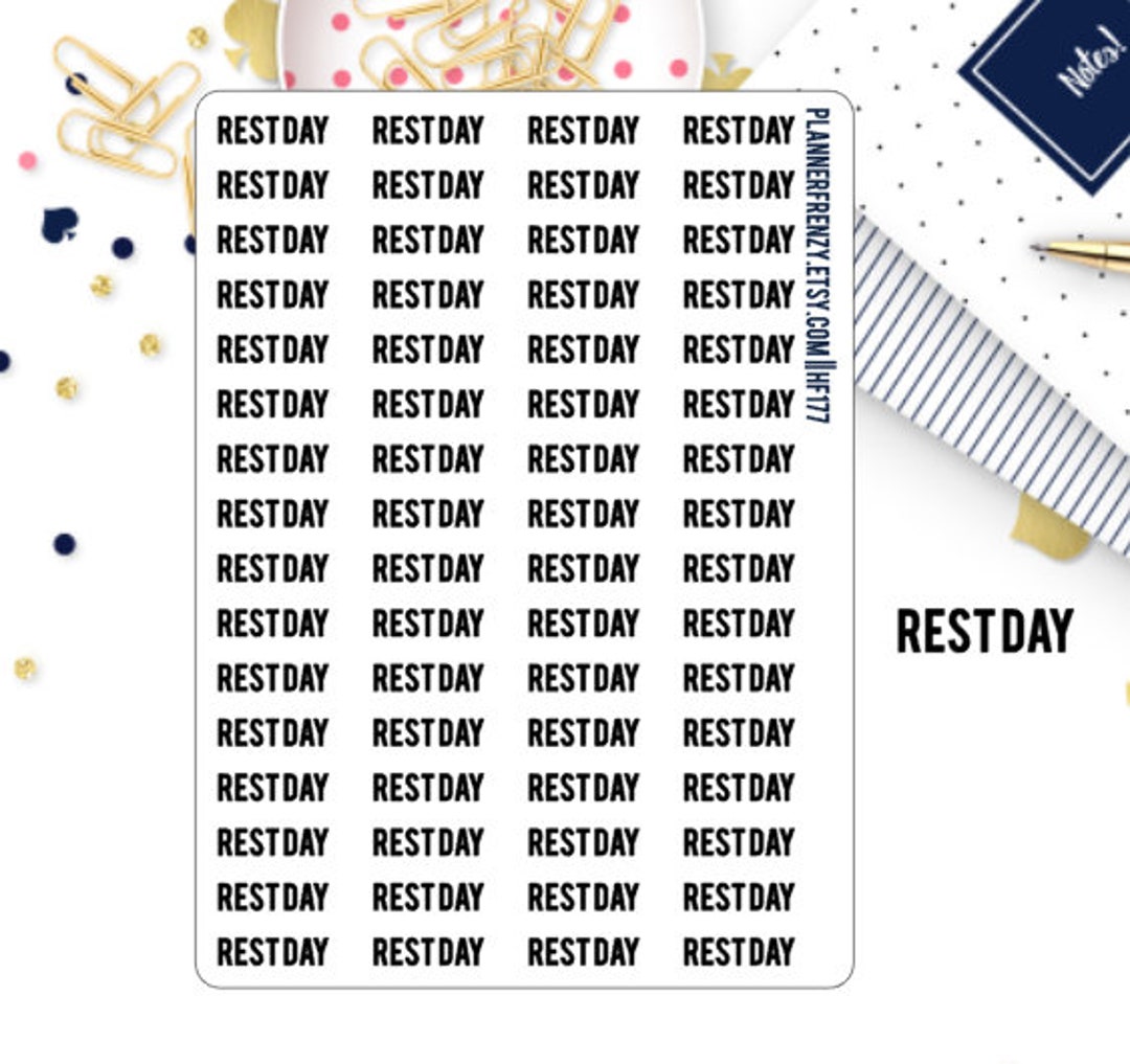 64 CLEAR or White Paper Neutral rest Day Script - Etsy