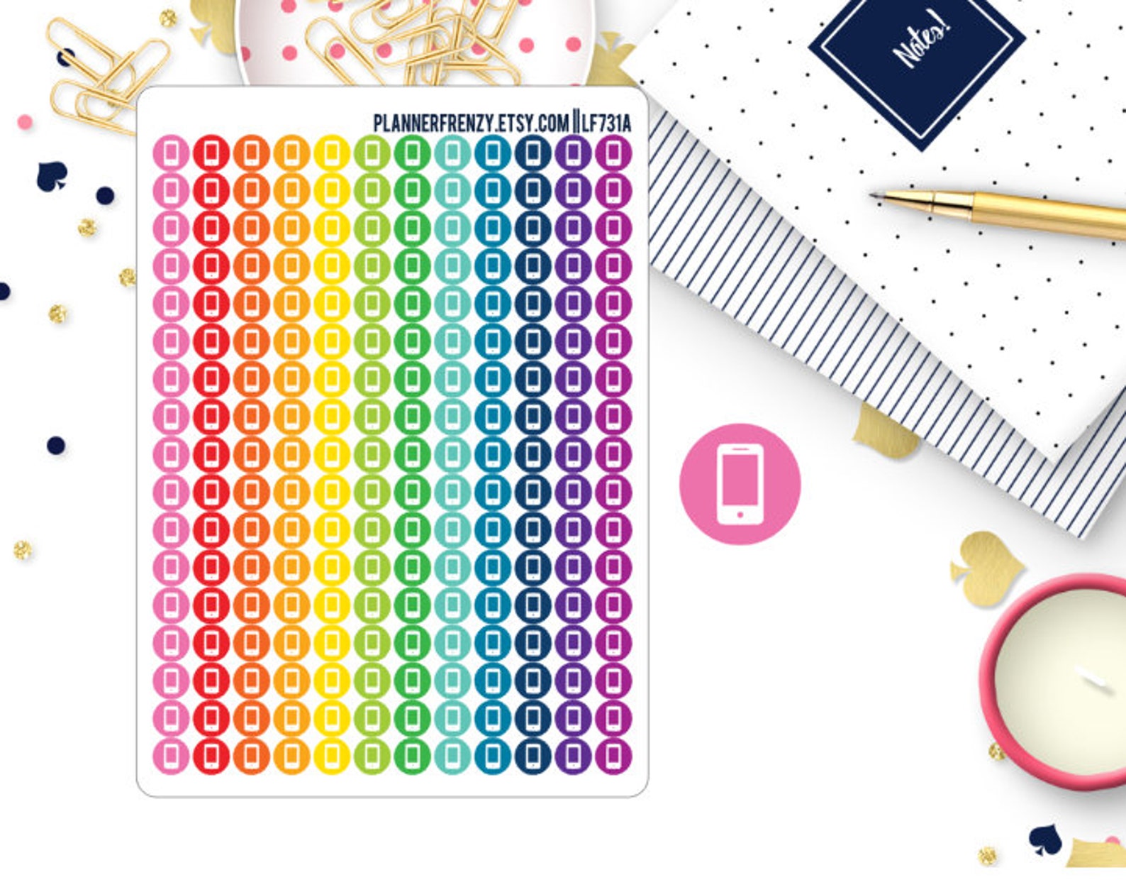 204 Tiny Cell Phone Icon Planner Stickers Choose Your Sheet - Etsy
