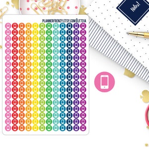 204 Tiny Cell Phone Icon Planner Stickers Choose Your Sheet - Etsy