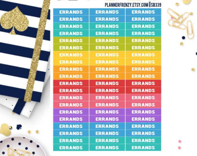 60 errands Section Header Planner Stickers SB339 - Etsy